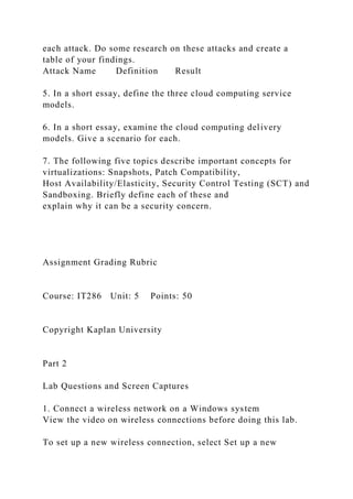 Assignment Grading Rubric Course IT286 Unit 4 Po.docx