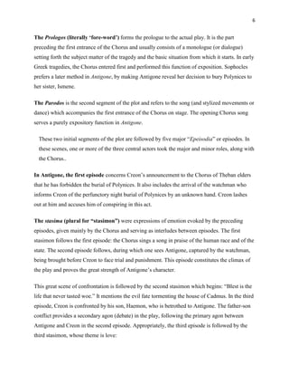 analysis of antigone and oedipus rex with respect to poetics | PDF