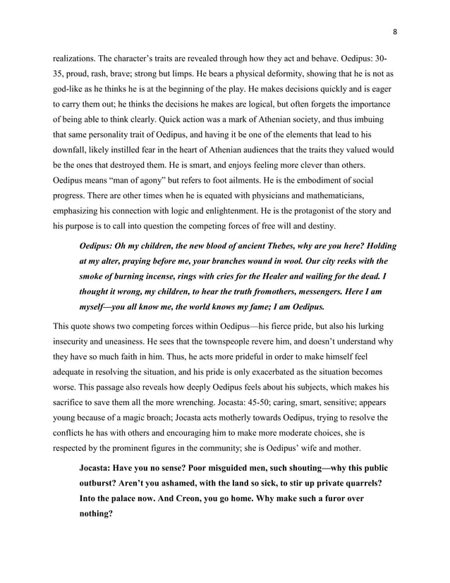 analysis of antigone and oedipus rex with respect to poetics | PDF