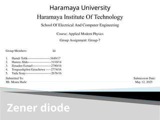 Semiconductor assignment for universities students | PPT