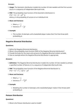 Everything about Special Discrete Distributions | PDF