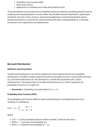 Everything about Special Discrete Distributions | PDF