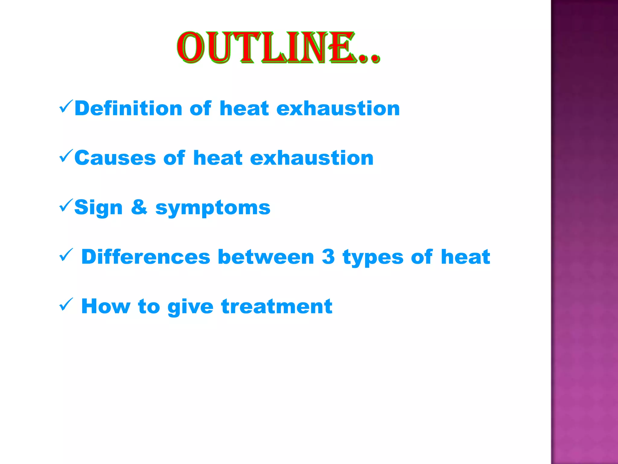 heat exhaustion | PPTX