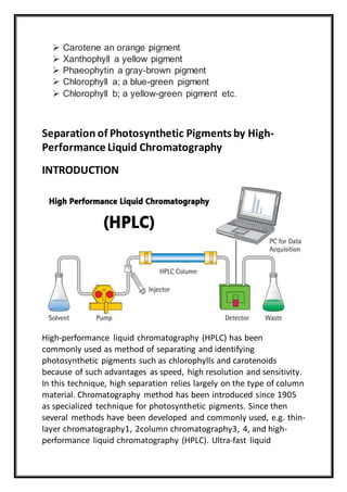 HPLC Technique In Pharmacognosy | DOCX