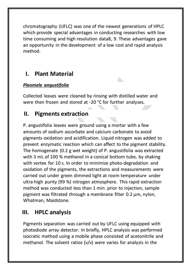 HPLC Technique In Pharmacognosy | DOCX | Chemistry | Science