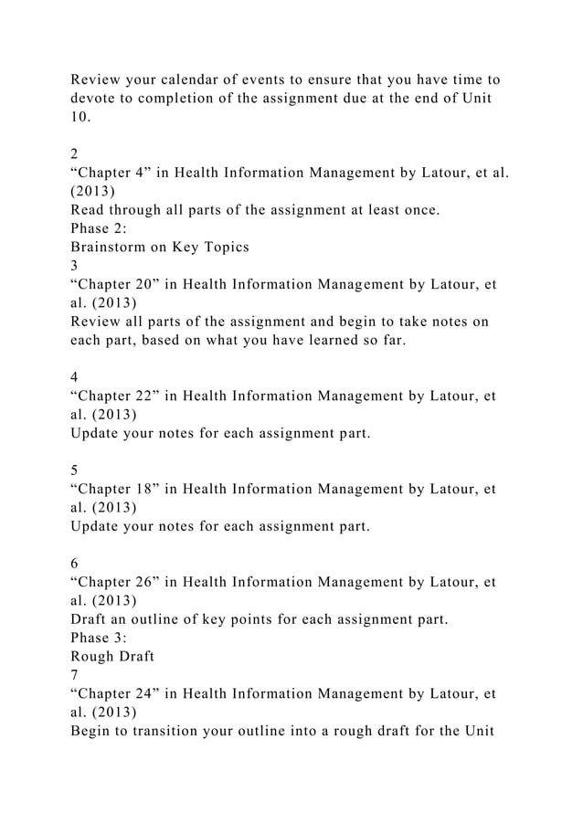 Assignment Guide for theHI 230 - Unit 10 AssignmentHospital Ut.docx ...