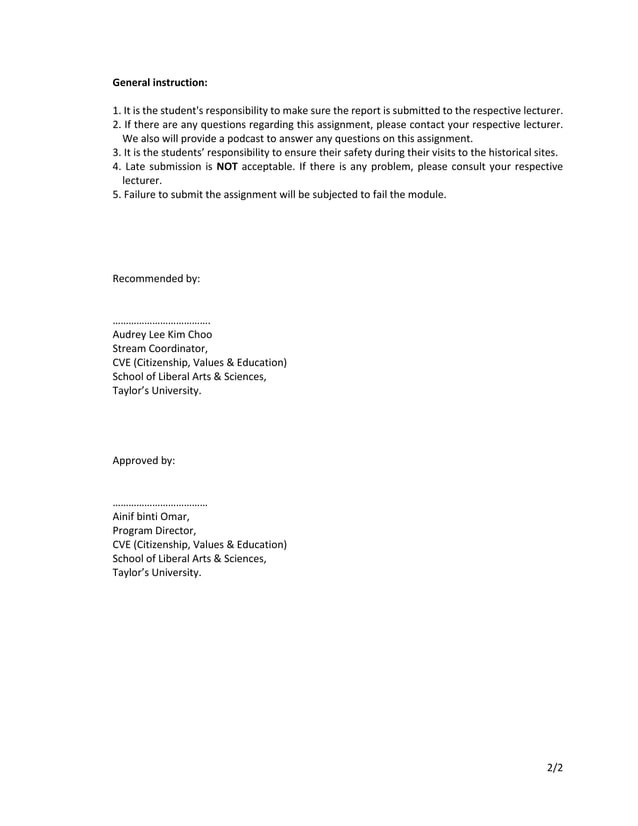 Assignment guidelines | PDF