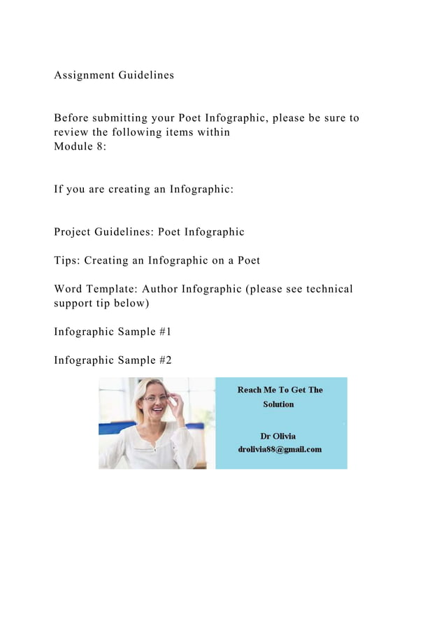 Assignment Guidelines Before submitting your Poet Infographic,.docx