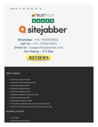 Assignment help usa | PDF