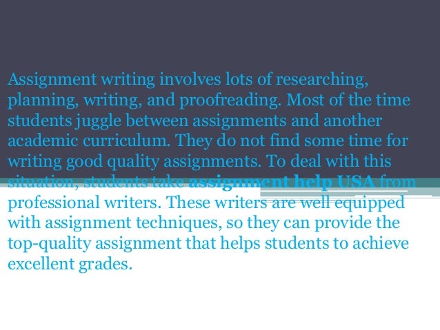 Assignment Help USA: Important Facts About The Assignment | PPT