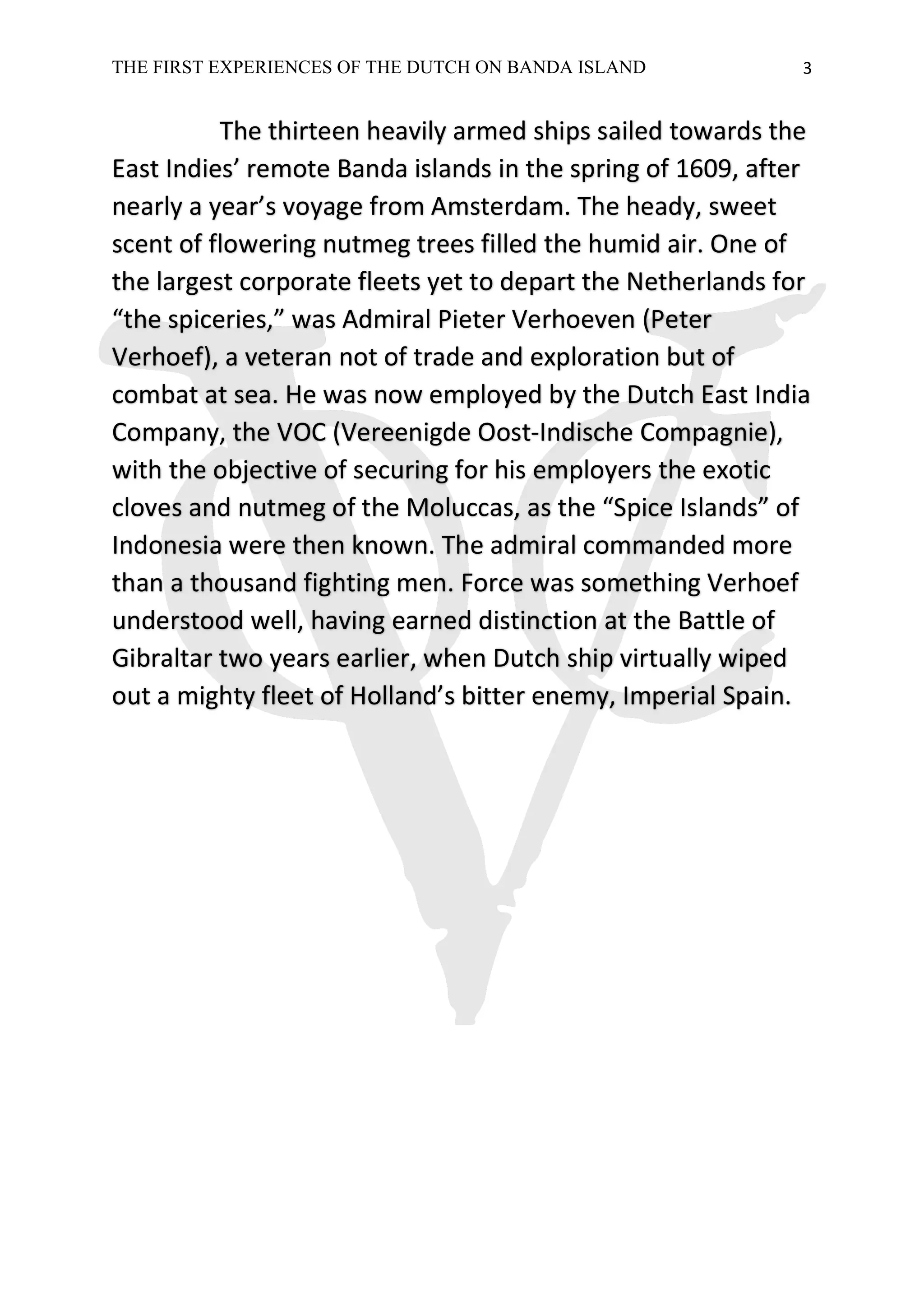 History about the Dutch East India on the Banda Island | PDF