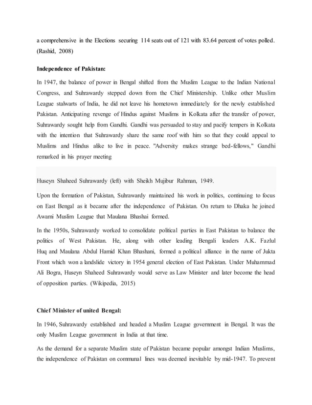 Assignment Huseyn shaheed suhrawardy | PDF