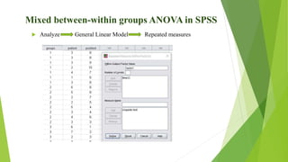 Mixed between-within groups ANOVA | PPT