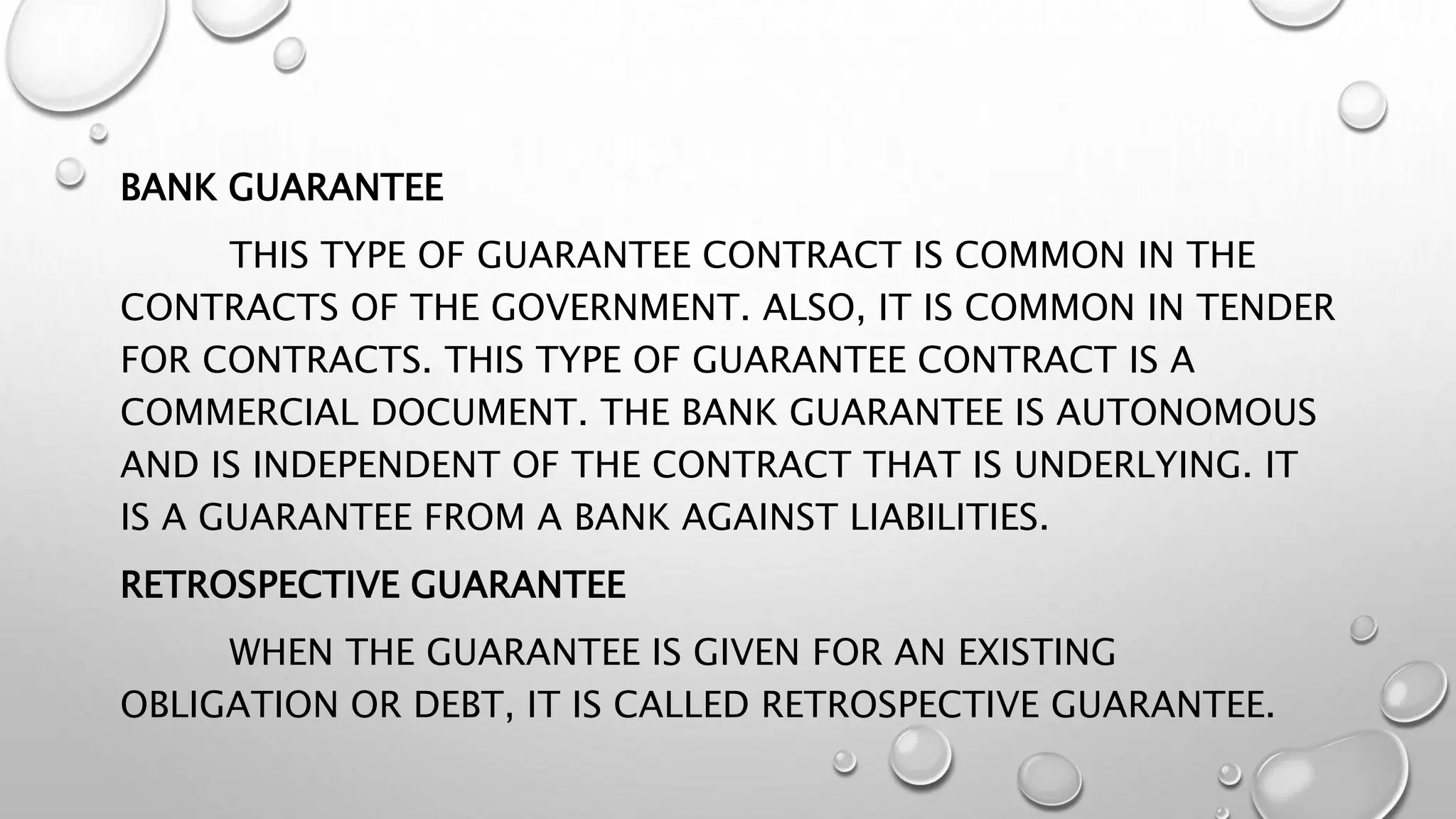 kinds of guarantee | PPT