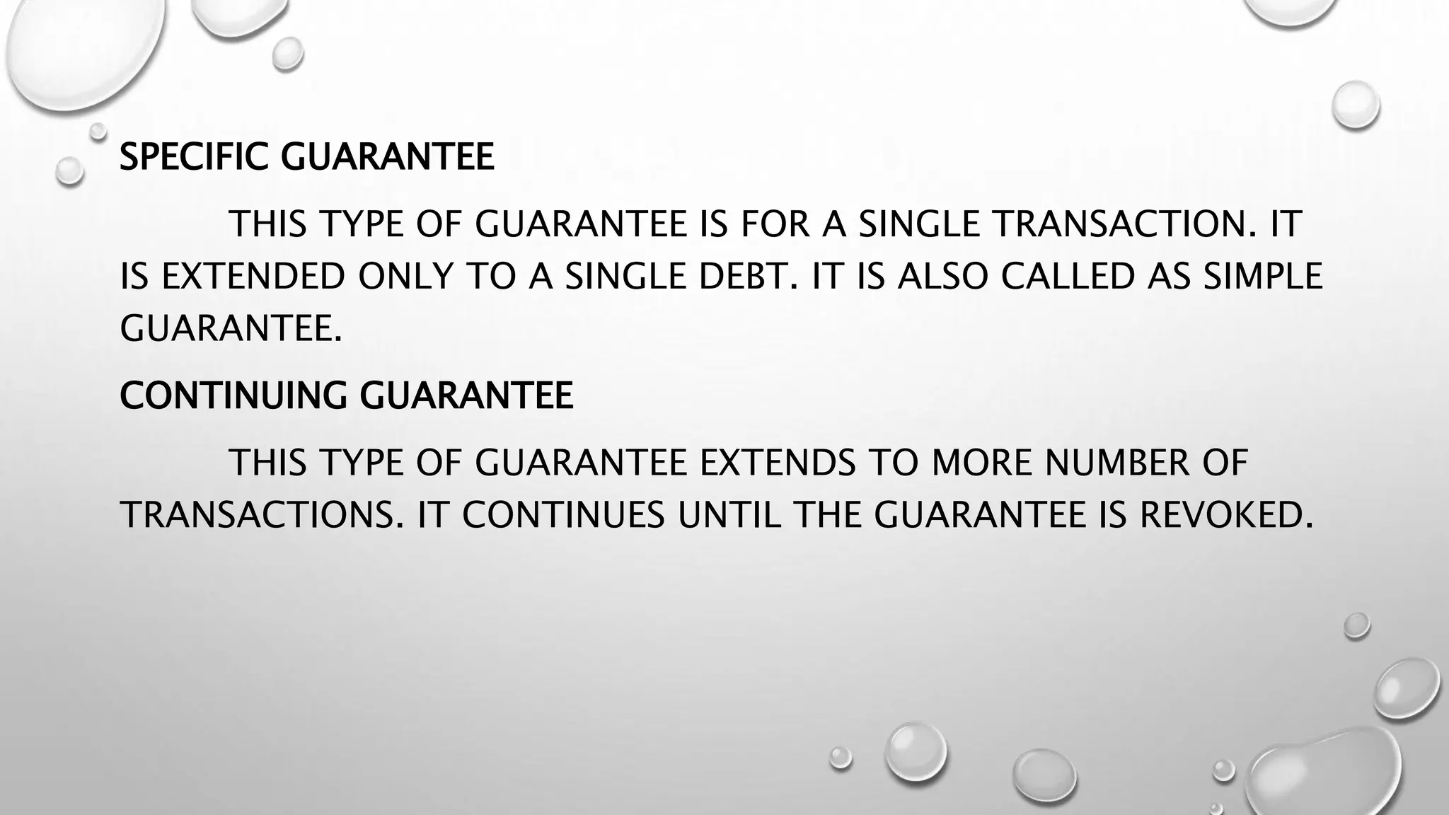 kinds of guarantee | PPT