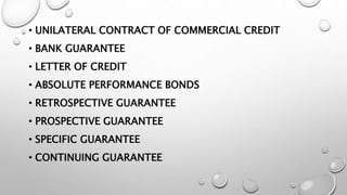 kinds of guarantee | PPT
