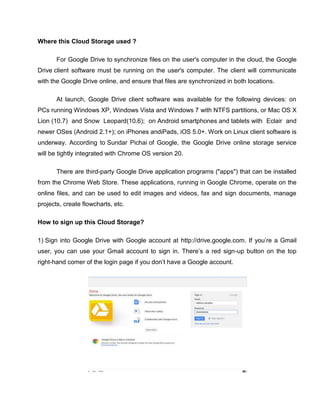 Assignment imd113 cloud storage | DOCX