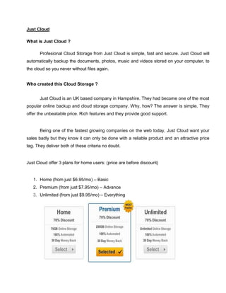 Assignment imd113 cloud storage | PDF