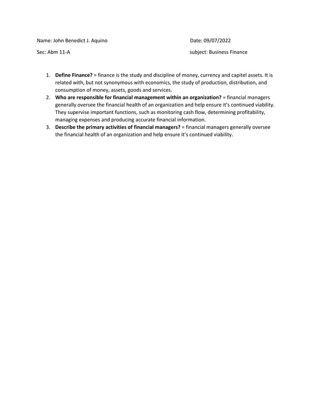 ASSIGNMENT IN BUSINESS FINANCE.docx educ | DOCX