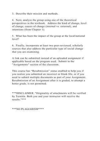 Assignment InstructionsAssignment 1 Organizations and Social C | DOCX ...