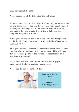 Assignment InstructionsAssignment 2 The OutlineAttachme | DOCX ...
