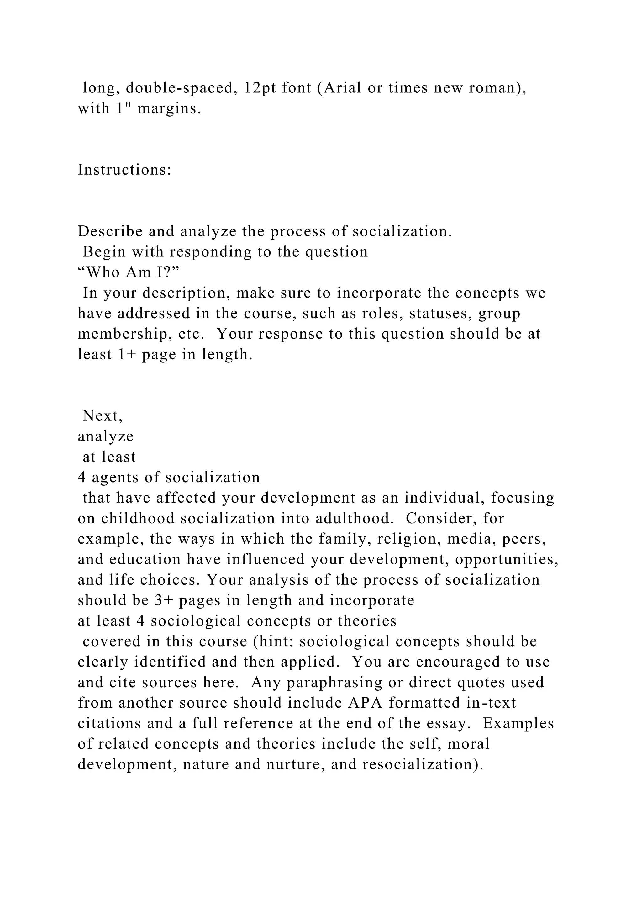 Assignment InstructionsSocializationAssignment 1 meets.docx