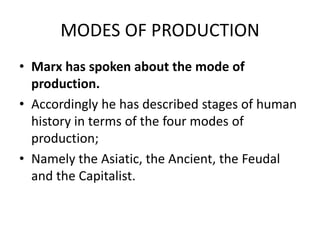 karl marx historial materialism, alienation, mode of production, class ...