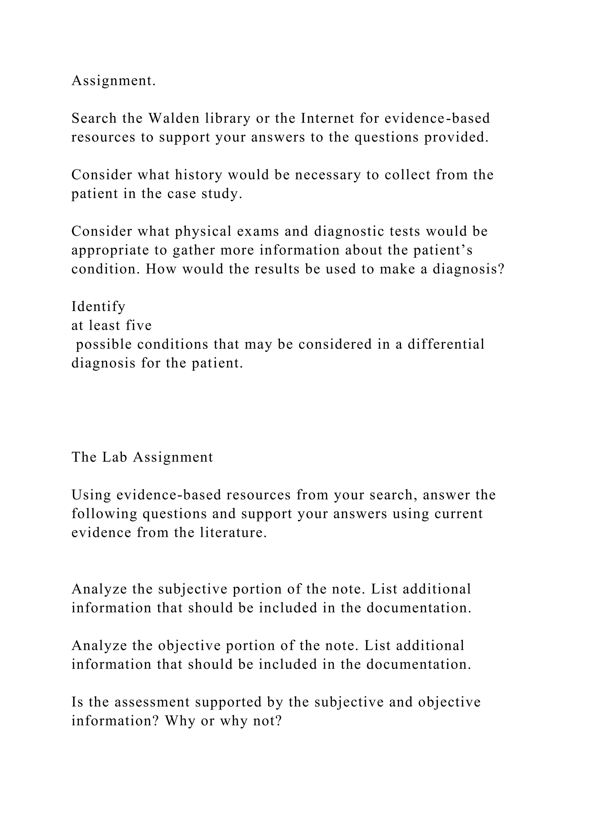 Assignment Lab Assignment Assessing the Genitalia and Rectum.docx