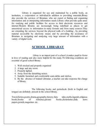Assignment about library | DOCX