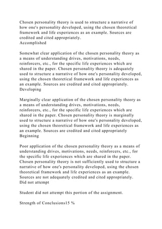 · Assignment List· My Personality Theory Paper (Week Four)My.docx