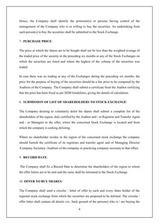 delisting of security jani | PDF