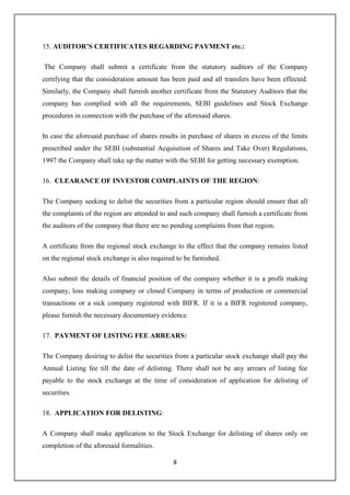 delisting of security jani | PDF