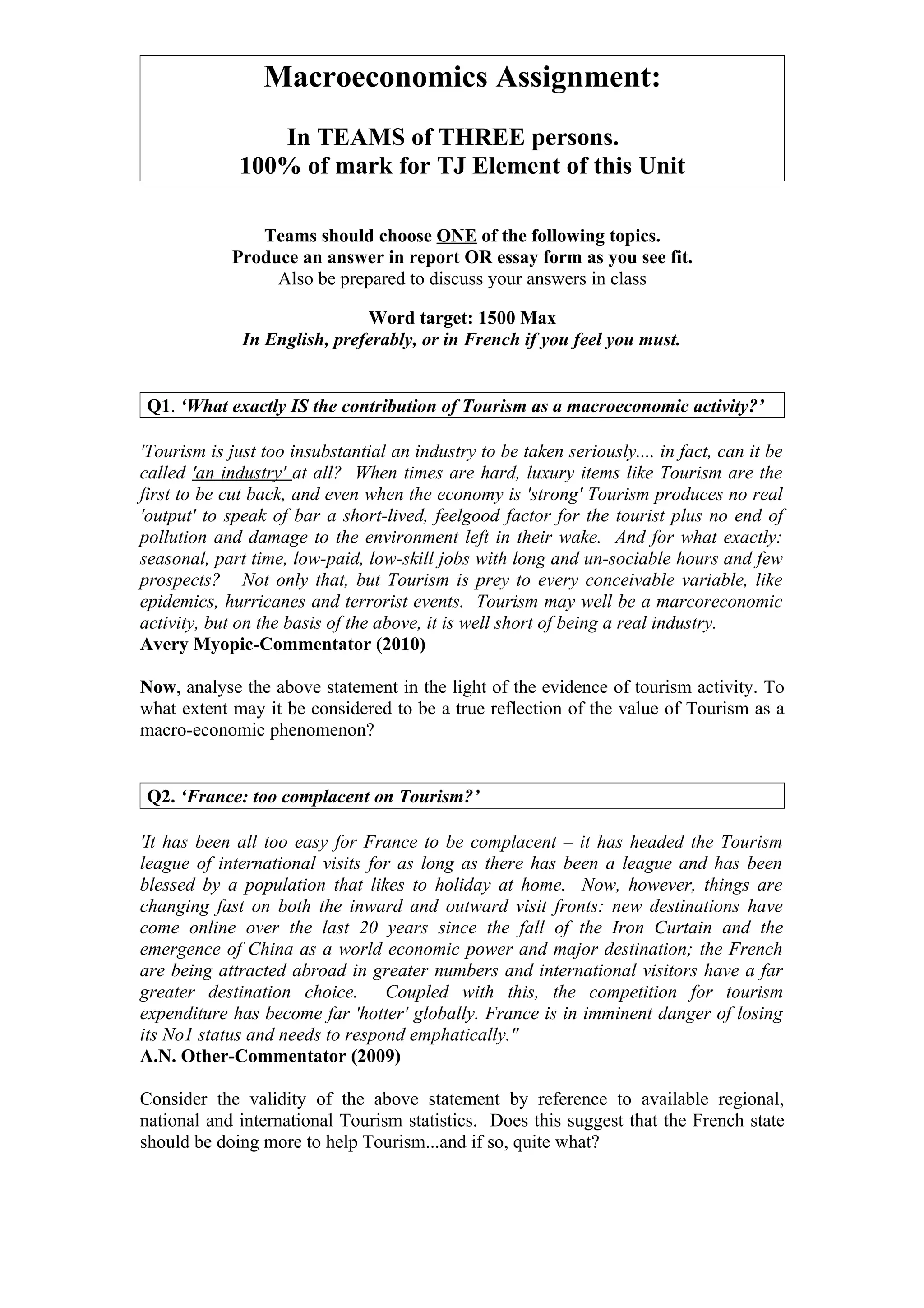 Assignment Macecon 1011 | DOC