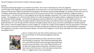 Magazine Assignment Final | PPTX | Music | Entertainment