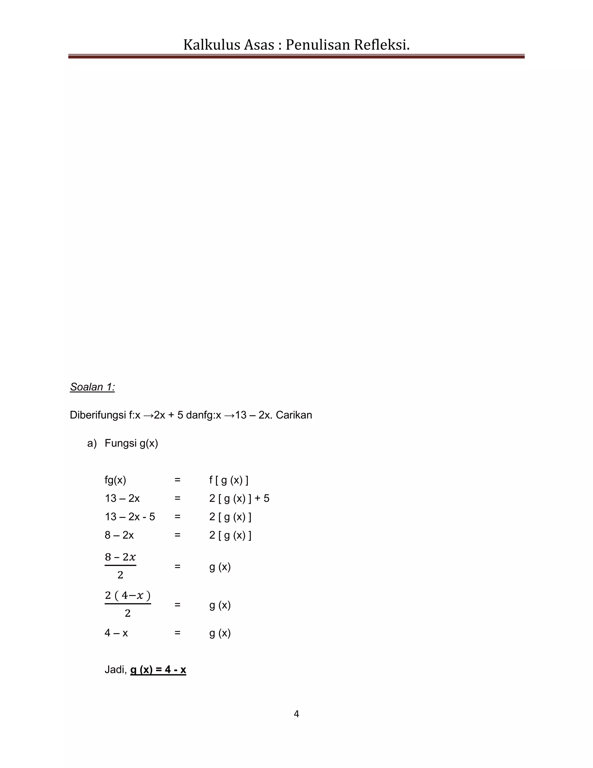 Assignment math ; kalkulus asas | DOCX