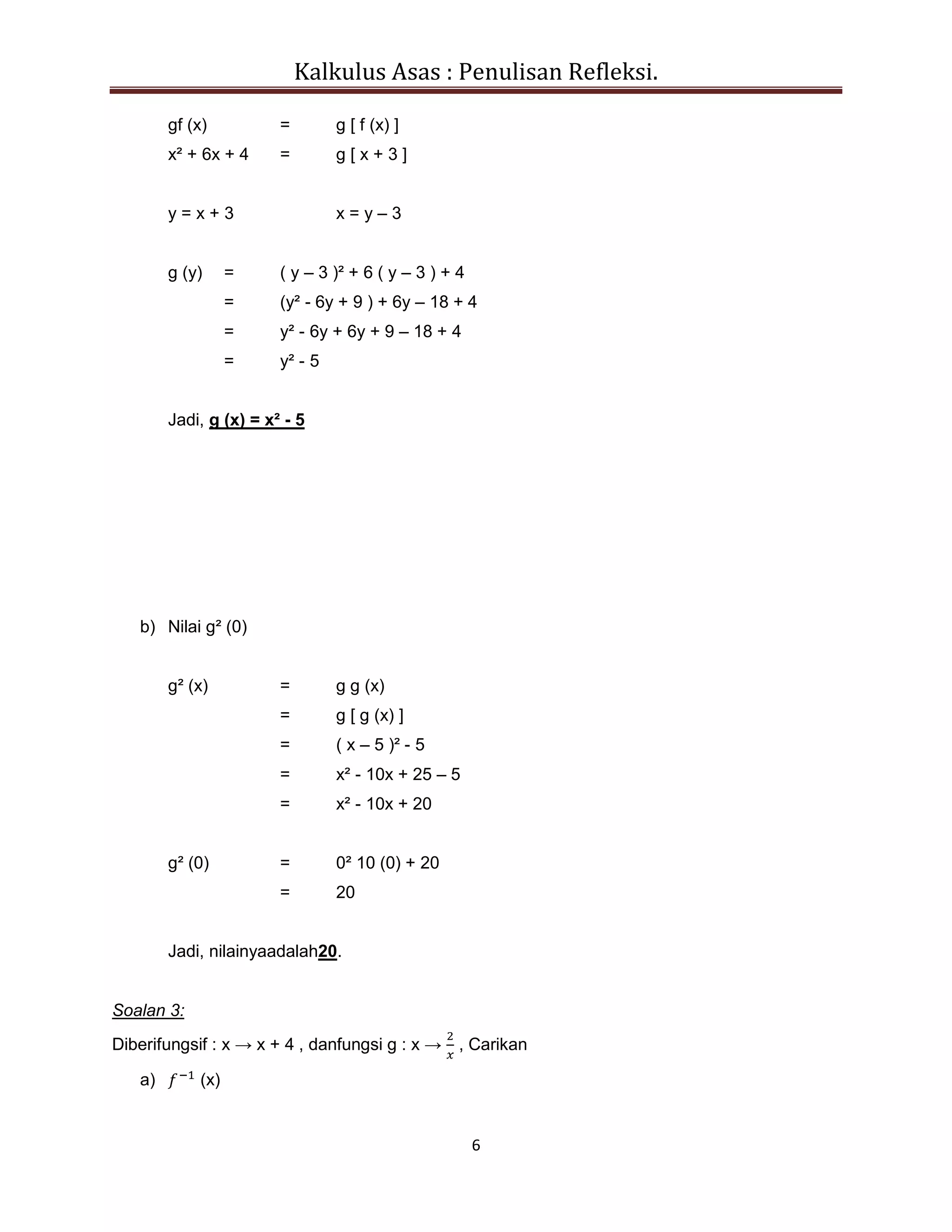 Assignment math ; kalkulus asas | DOCX