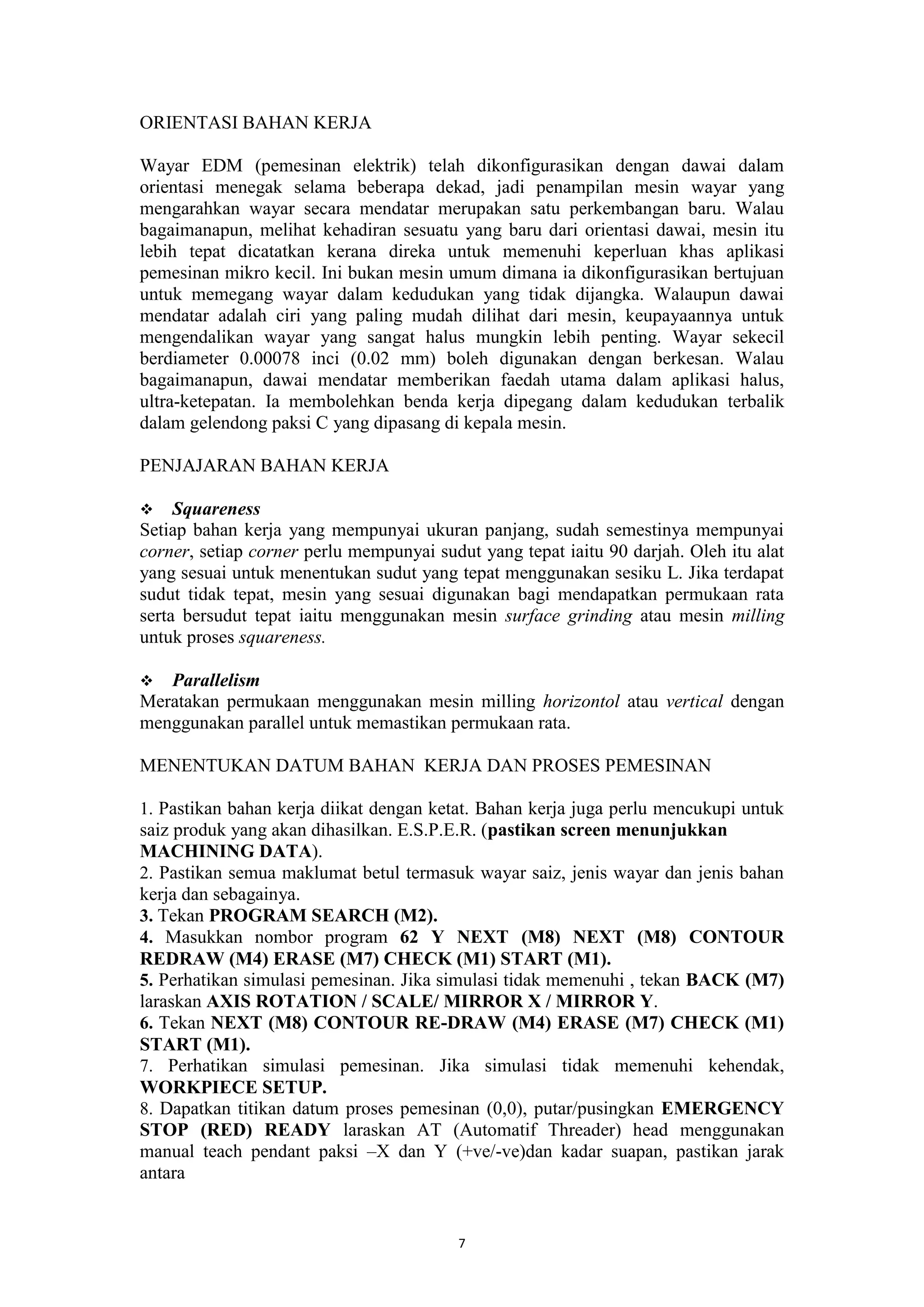 ASSIGNMENT MESIN EDM WIRE CUT ( MPI 4013 ) | DOCX