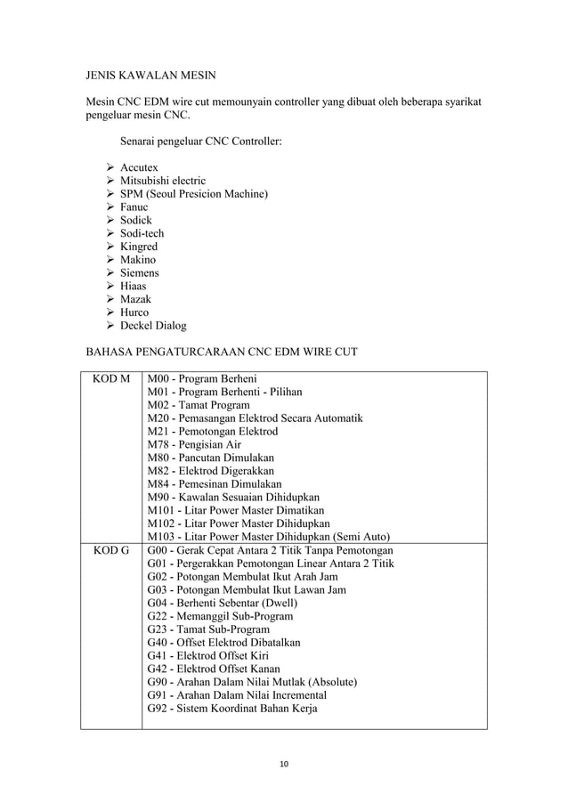 ASSIGNMENT MESIN EDM WIRE CUT ( MPI 4013 ) | DOCX