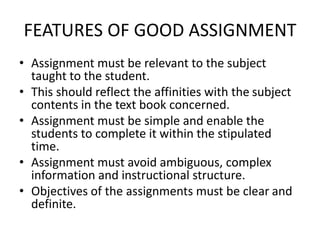 Assignment method teaching | PPTX