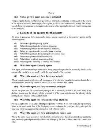 Law of Agency | Assignment | DOCX