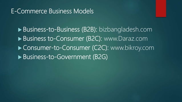 E-Commerce Prospect and Challenges in Bangladesh | PPT