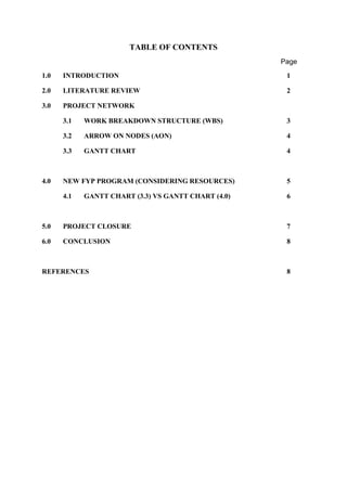PRINCIPLE OF PROJECT MANAGEMENT IN FINAL YEAR PROJECT | PDF