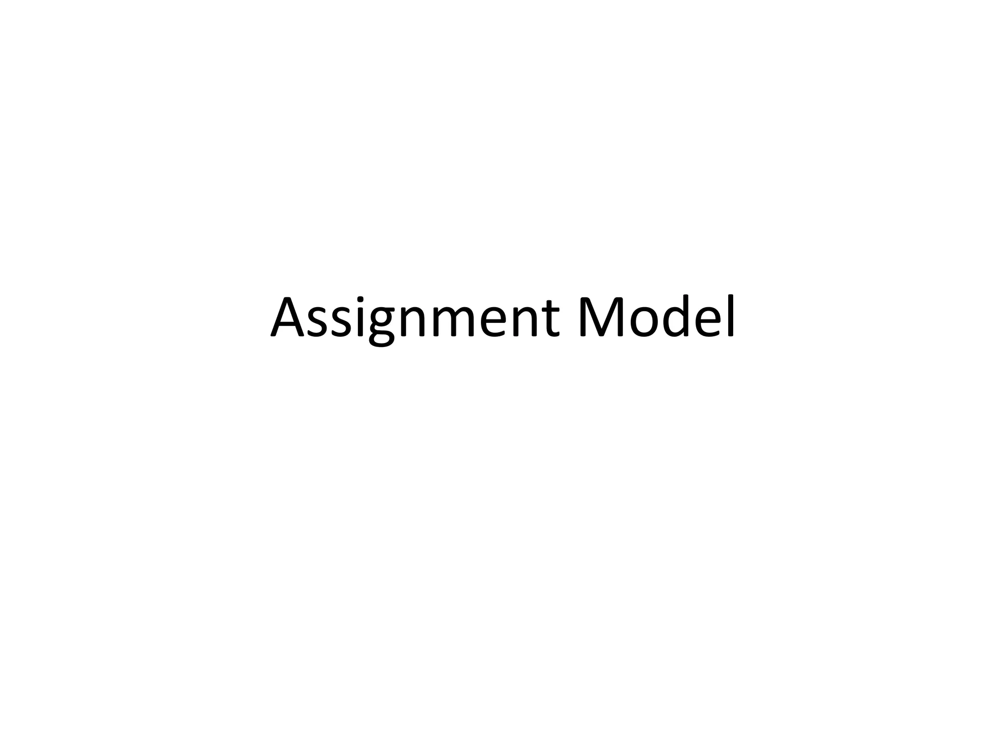 Assignment model | PPTX