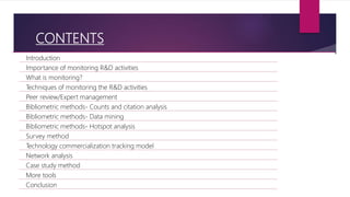 Monitoring R&D functions | PPT