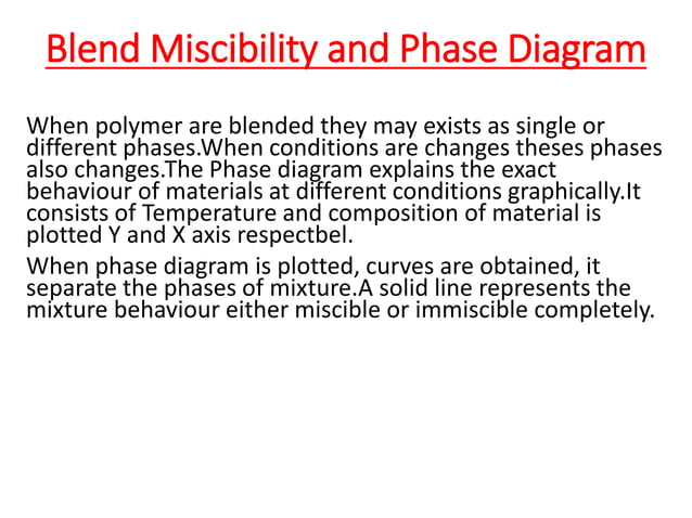 Miscibility and Thermodynamics of Polymer Blends | PPTX | Physics | Science