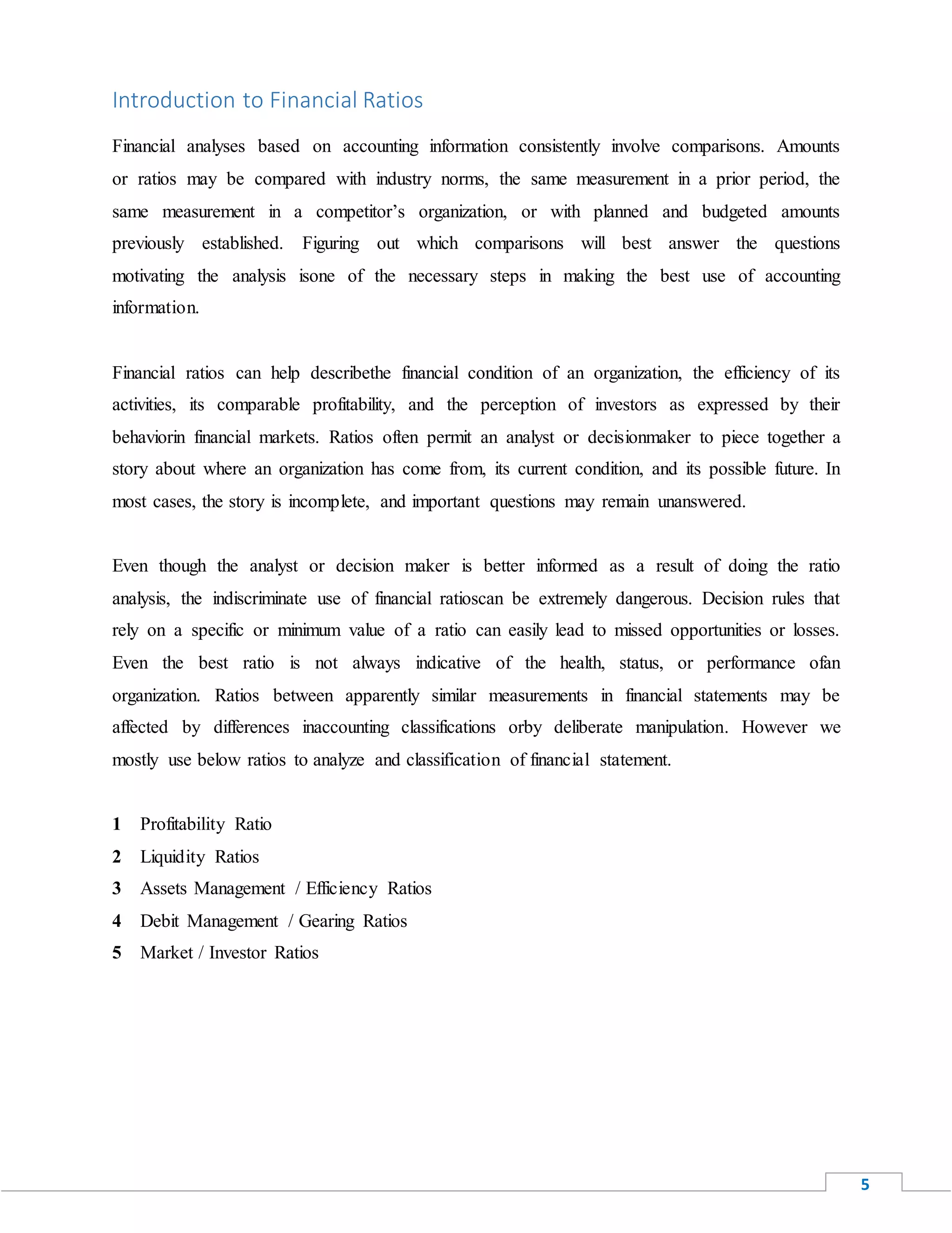 Ratio Analysis in 'ROYAL CERAMIC LANKA PLC' | DOCX