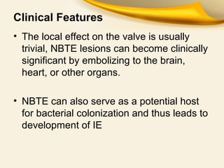 Infective Endocarditis & Noninfected vagetation presentation | PPT ...