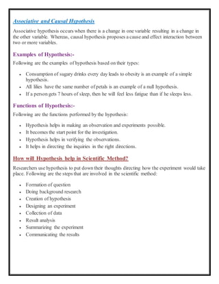 RURAL RESEARCH METHOD AND METHODOLOGY ,,, Hypothesis In Research | DOCX