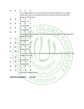 Johnson Trotter Algorithm(Permutation) | DOCX
