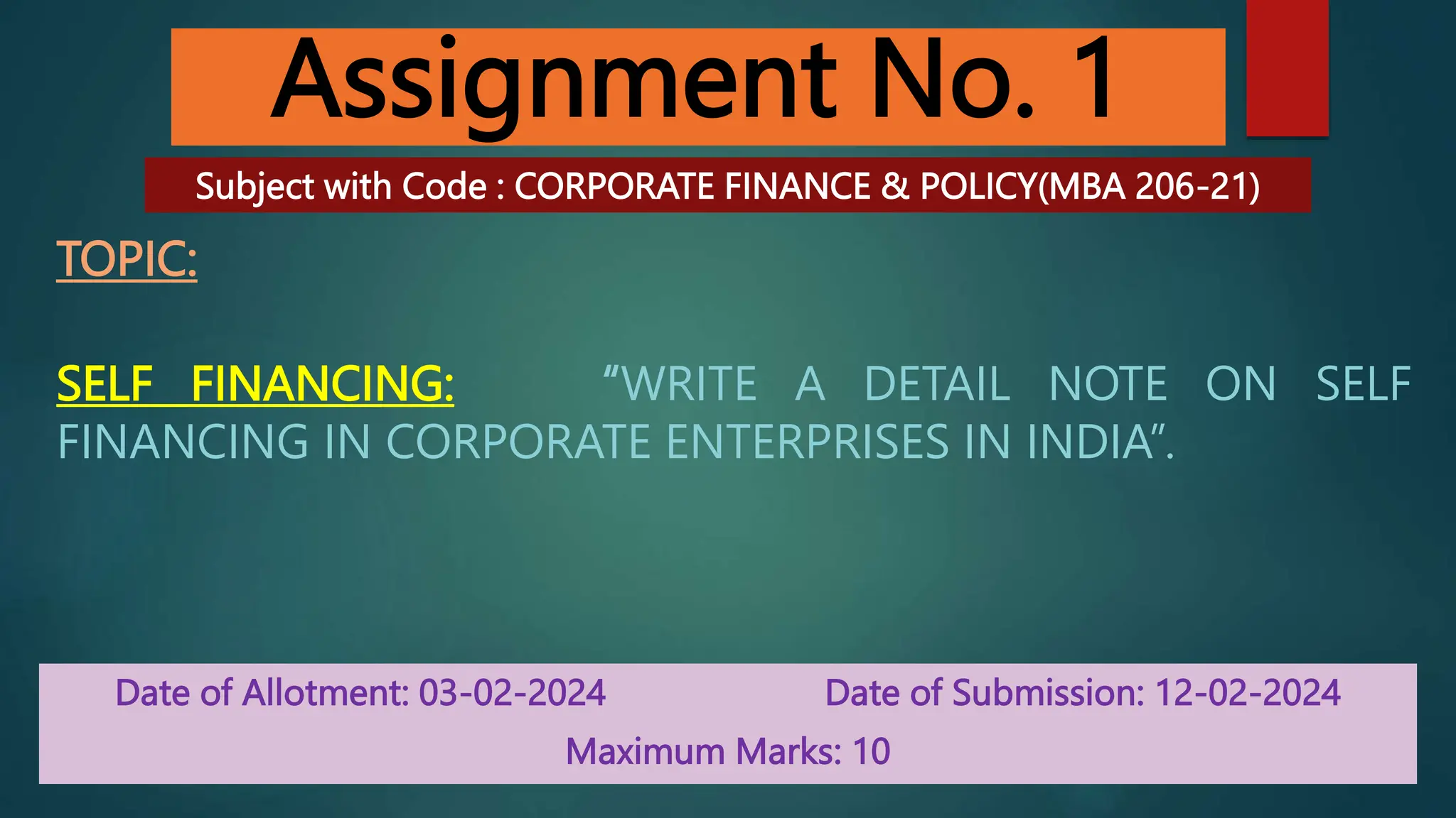 Assignment No 1 - PPT.pptx